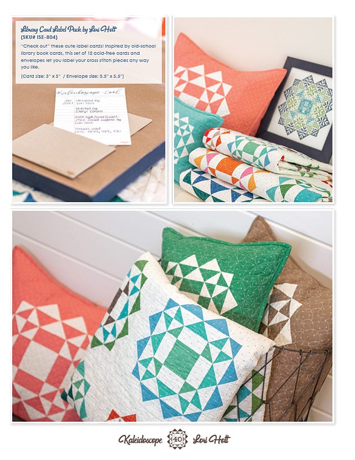 Kaleidoscope Quilt & Cross Stitch Book Lori Holt of Bee in my Bonnet f ...